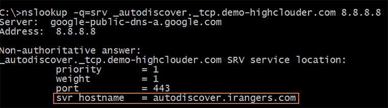 Autodiscover: How To Check SRV Record Using Nslookup? – Highclouder Blog